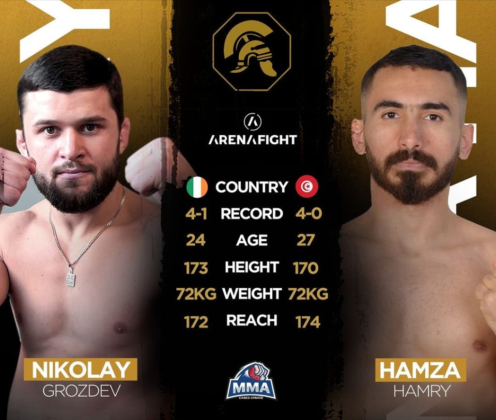 Arts martiaux mixtes: L'athlète tunisien Hamza Hamry face aux Irlandais ...